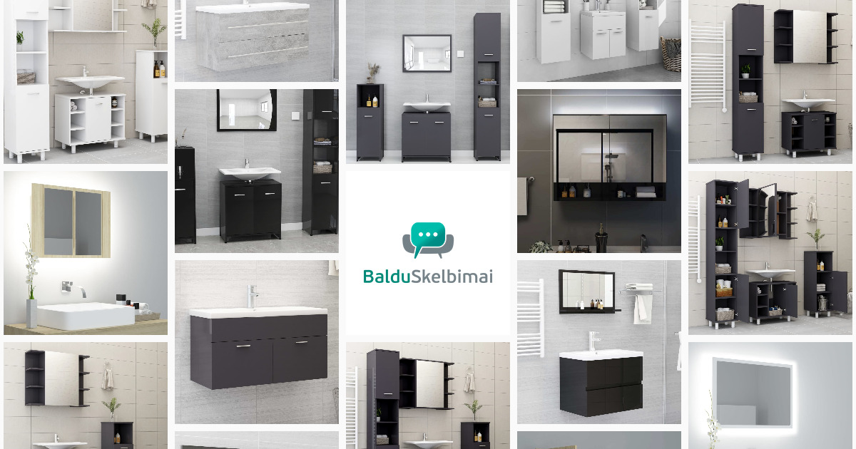 Vonios baldai | Spintelės, veidrodžiai, komplektai
