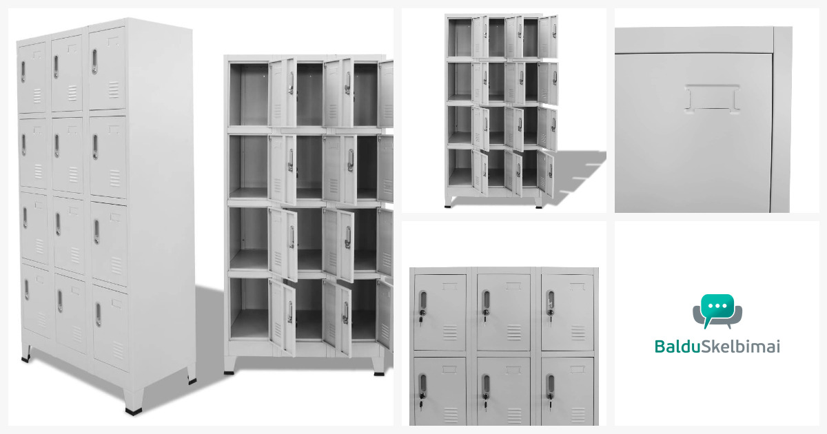 Persirengimo spintelė, 12 skyrių, 90x45x180cm